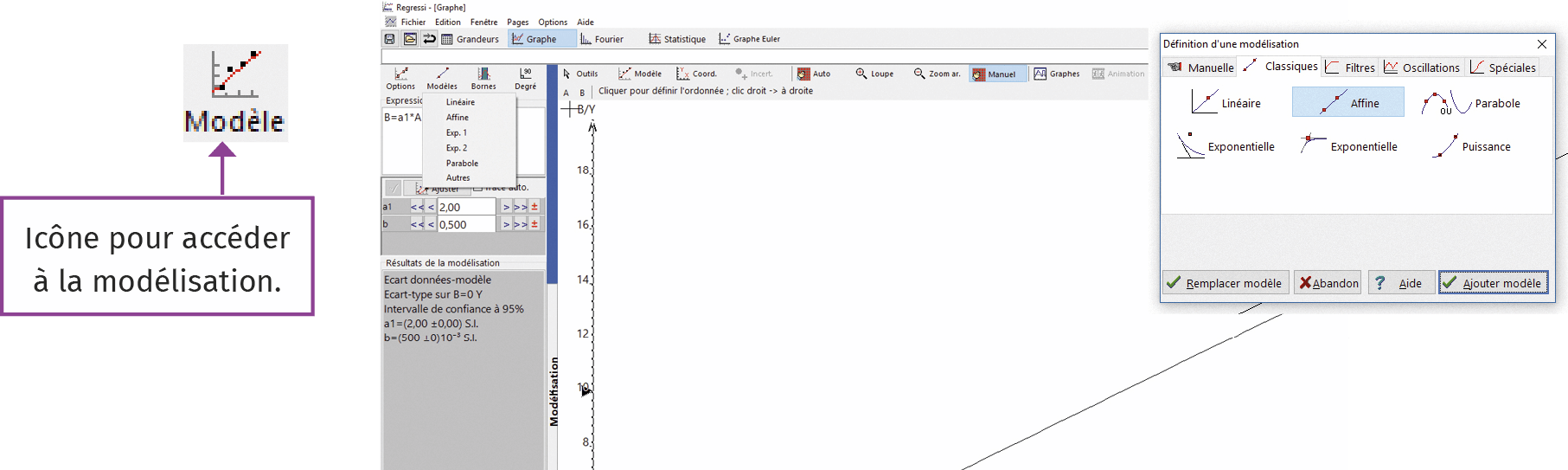 Utilisation de Regressi | Lelivrescolaire.fr