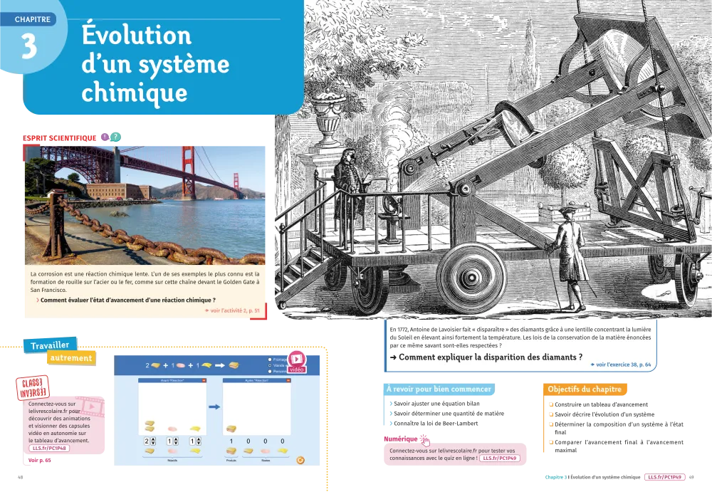 Évolution d'un système chimique | Lelivrescolaire.fr