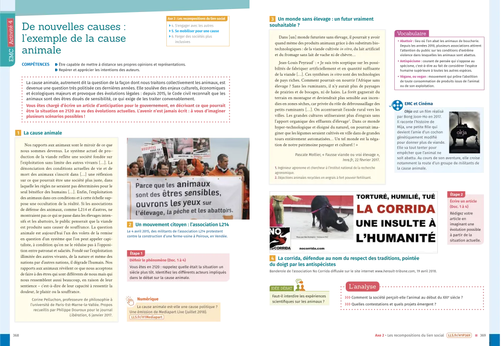 De nouvelles causes : l’exemple de la cause animale | Lelivrescolaire.fr