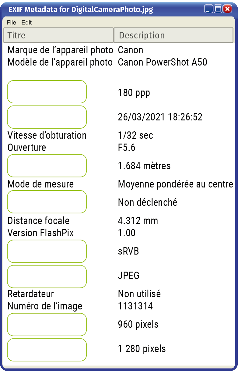 Les métadonnées et les manipulations d’images numériques ...