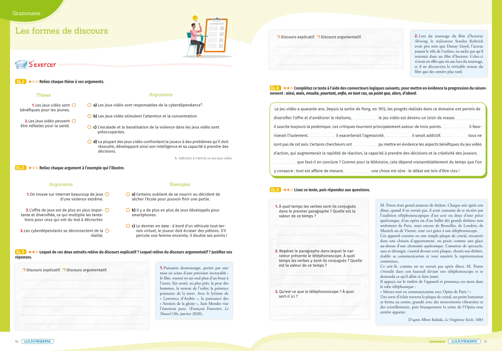 Les formes de discours | Lelivrescolaire.fr