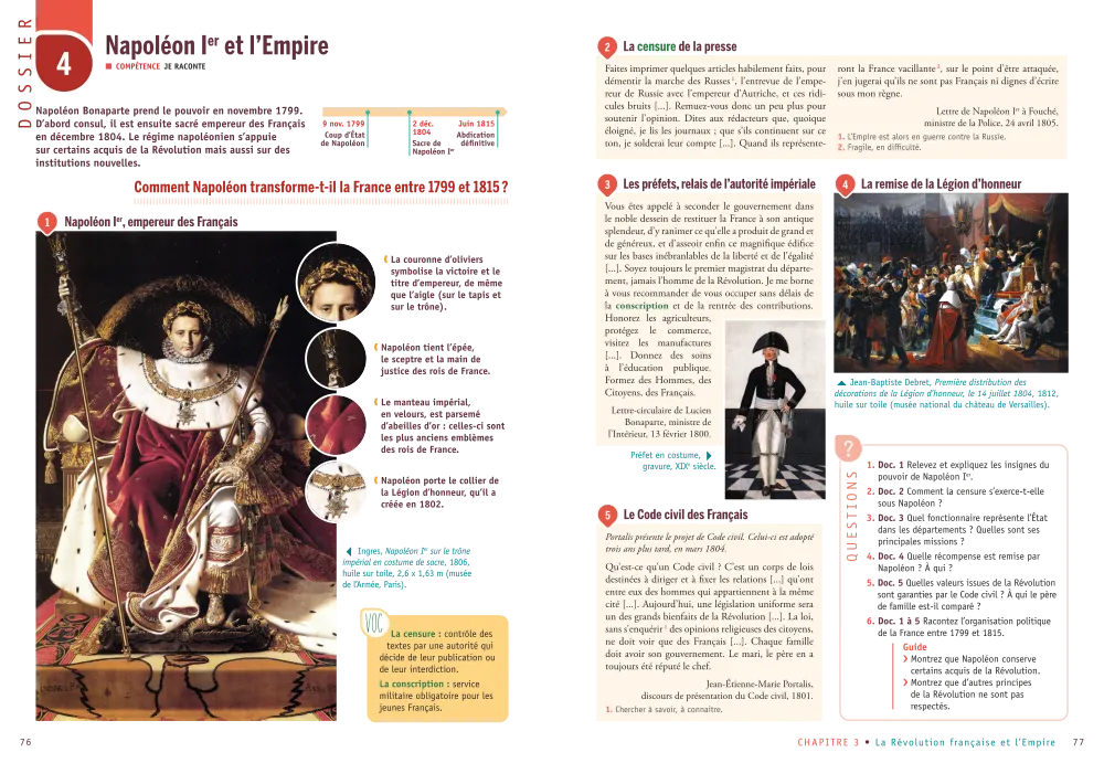 Napoléon Ier et l'Empire | Lelivrescolaire.fr