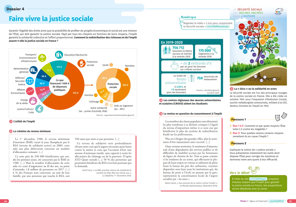 Faire vivre la justice sociale | Lelivrescolaire.fr