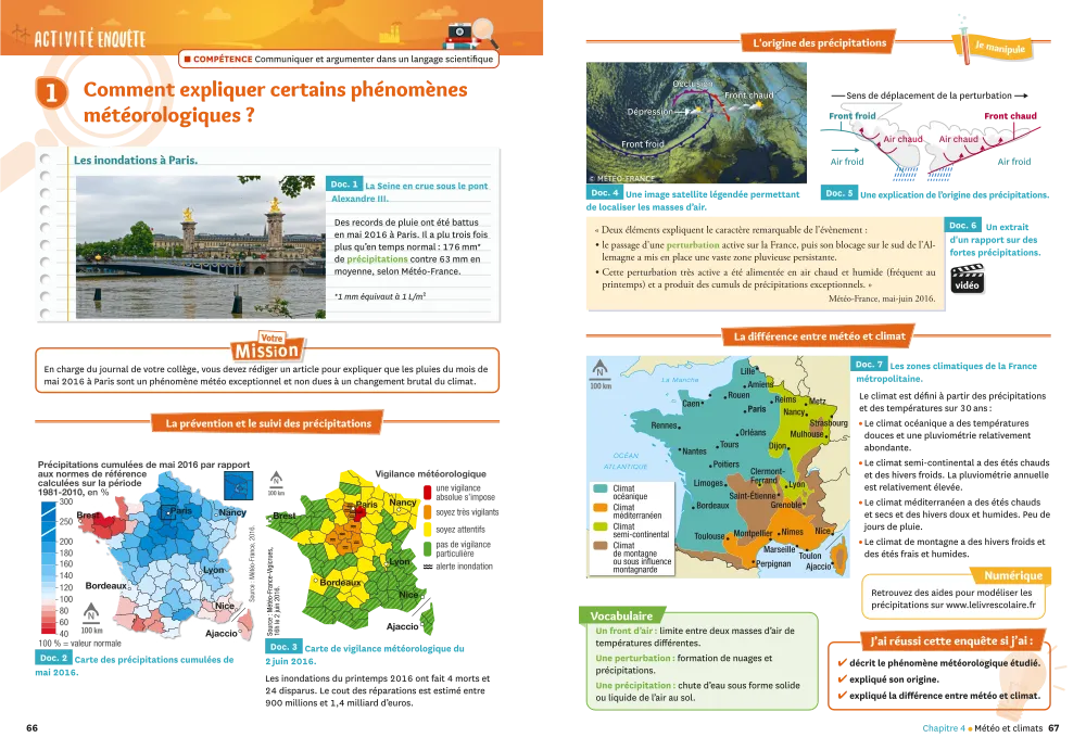 Comment expliquer les phénomènes météorologiques ? | Lelivrescolaire.fr