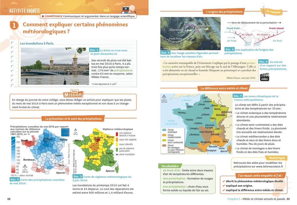 Comment expliquer les phénomènes météorologiques ? | Lelivrescolaire.fr