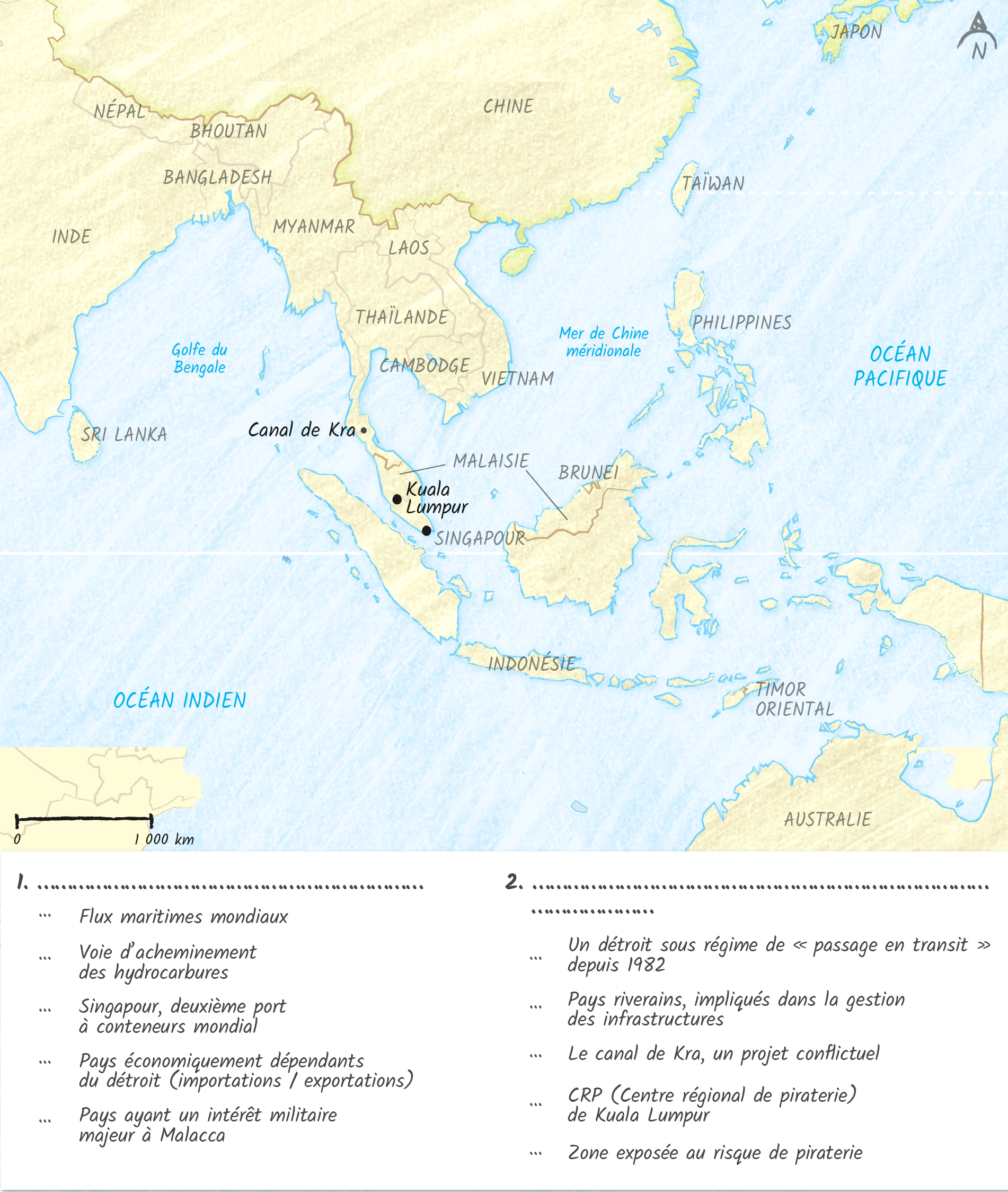 En quoi le détroit de Malacca représente-t-il un point de passage ...